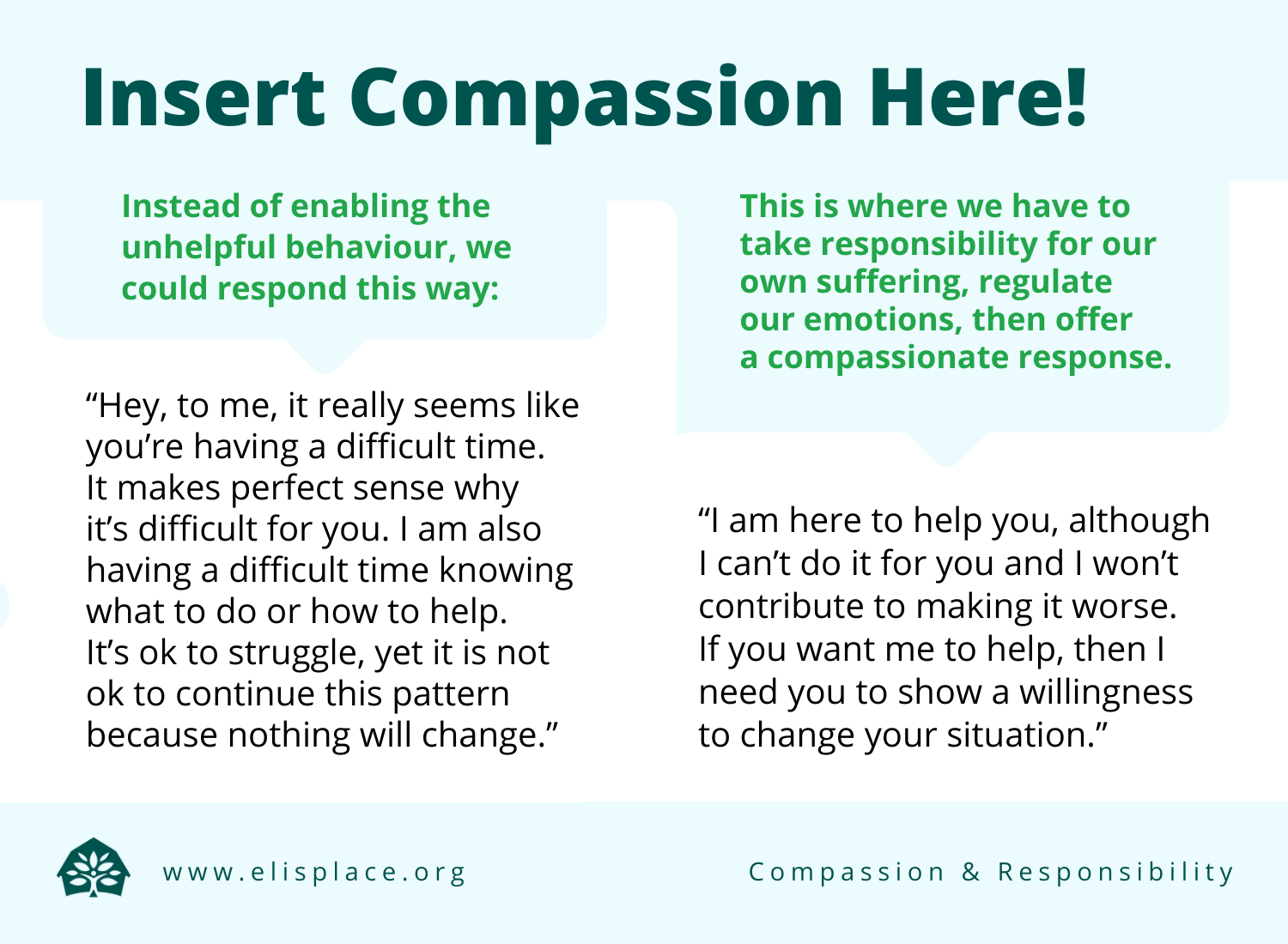 Compassion & Responsibility — Finding the Right Balance | Eli's Place