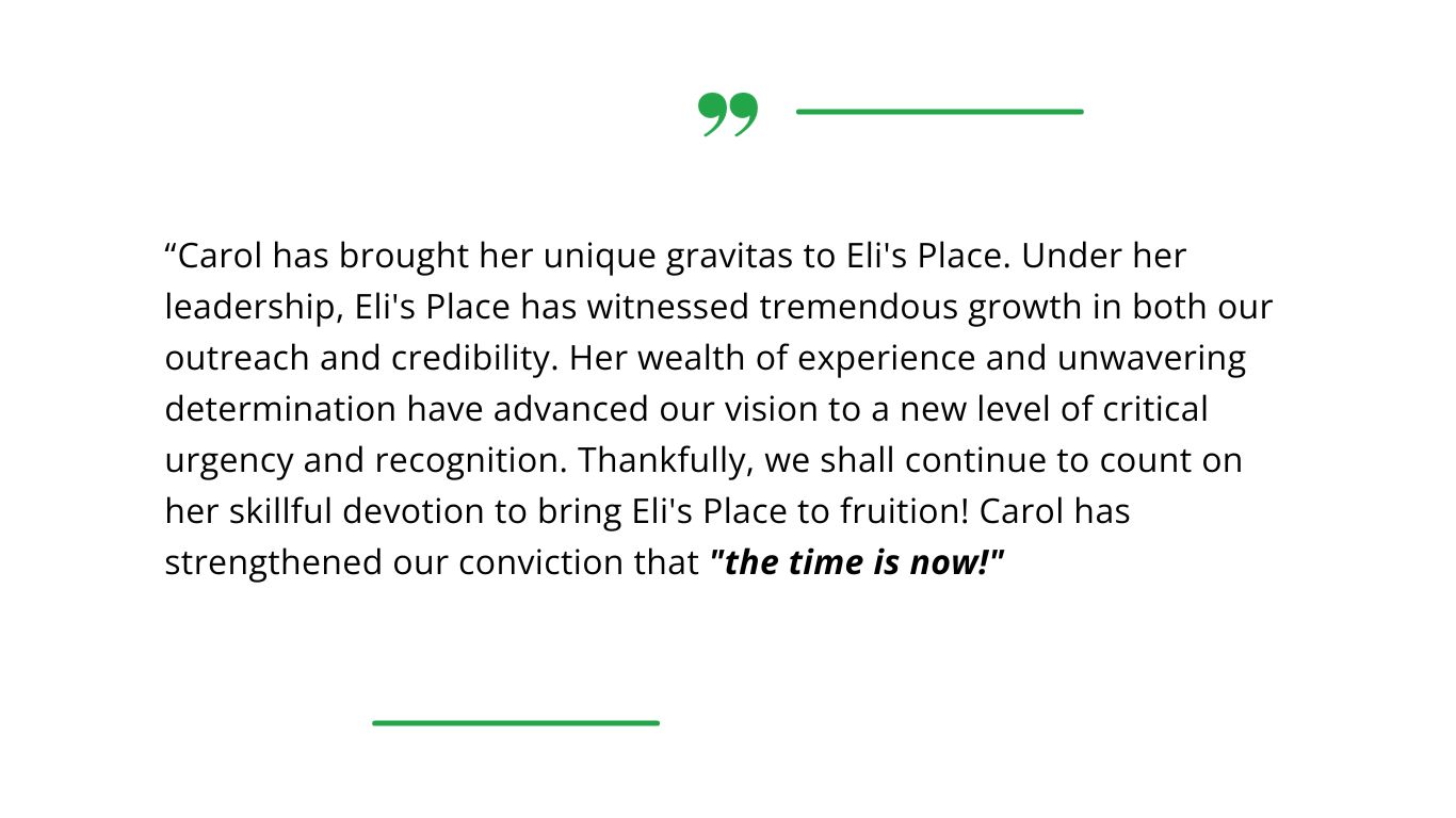 A BIG Thank You to Carol Cowan-Levine! | Eli's Place